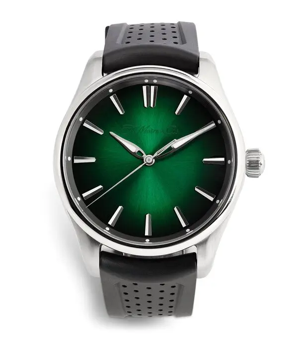 H. MOSER & CIE Stainless Steel Pioneer Centre Seconds Watch - Green