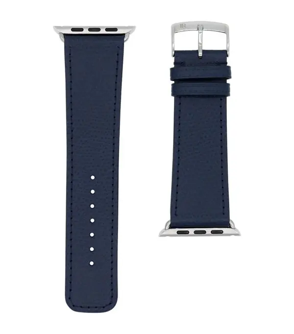 JEAN ROUSSEAU Leather Apple Watch Strap - Blue