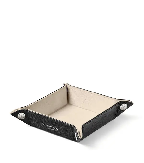 ASPINAL OF LONDON Mini Leather Tidy Tray - Black