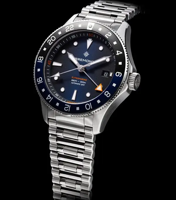 BREMONT Supermarine 300m Stainless Steel Watch With Rotating Bezel
