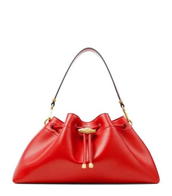 JIMMY CHOO Medium Leather Cinch Bucket Bag