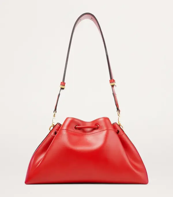 JIMMY CHOO Medium Leather Cinch Bucket Bag