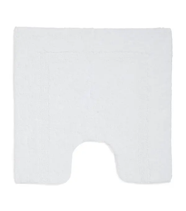 ABYSS & HABIDECOR Cotton Reversible Pedestal Bath Mat - White