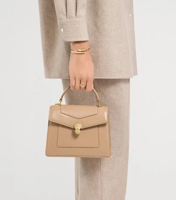 BVLGARI Leather Serpenti Forever Top-handle Bag