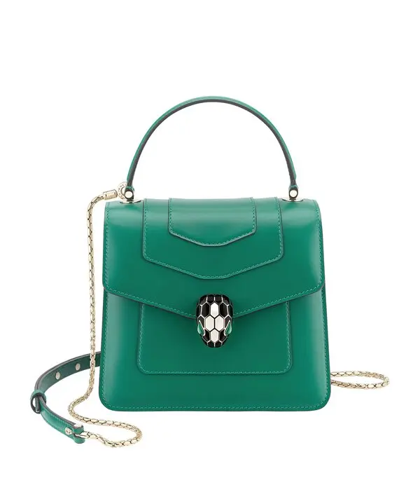BVLGARI Leather Serpenti Forever Top-handle Bag - Green
