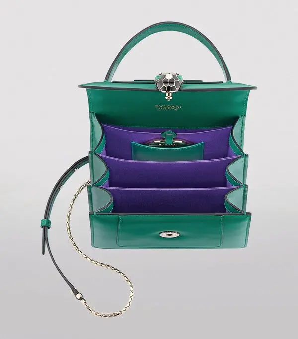 BVLGARI Leather Serpenti Forever Top-handle Bag - Green
