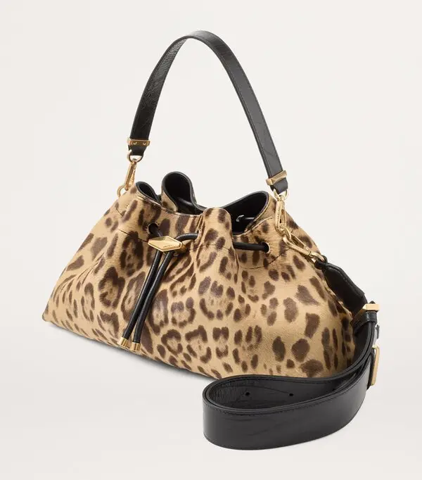 JIMMY CHOO Medium Cinch Bucket Bag - Gold