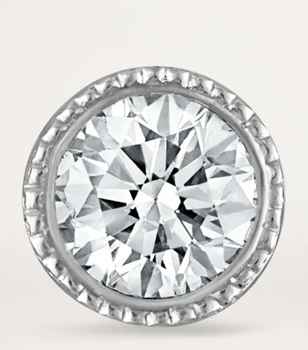 MARIA TASH Scalloped Diamond Single Stud Earring - White