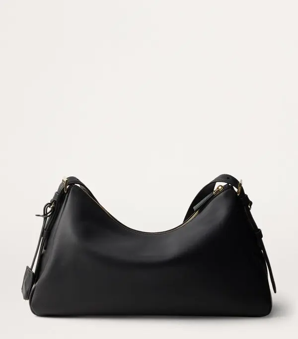 Prada Large Calf Leather Aimée Shoulder Bag - Black