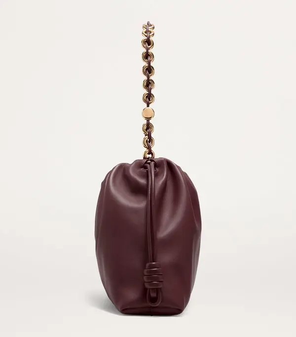 Loewe Large Leather Flamenco Purse - Burgundy