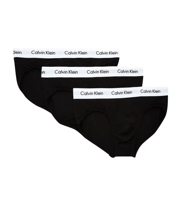 Calvin Klein Cotton Stretch Hip Briefs - Black
