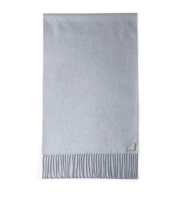 Prada Silk-cashmere Scarf - Grey