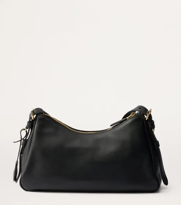 Prada Aimée Leather Shoulder Bag - Black