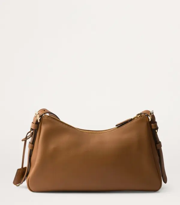 Prada Aimée Leather Shoulder Bag - Brown