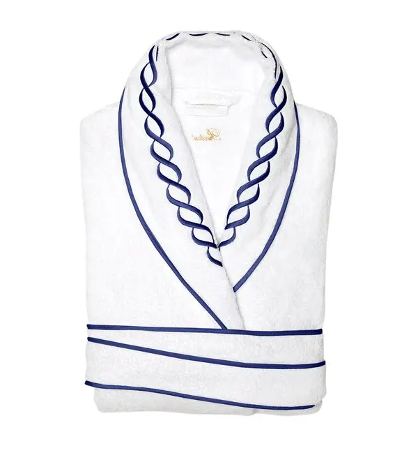 PRATESI Cotton Treccia Bathrobe - Navy