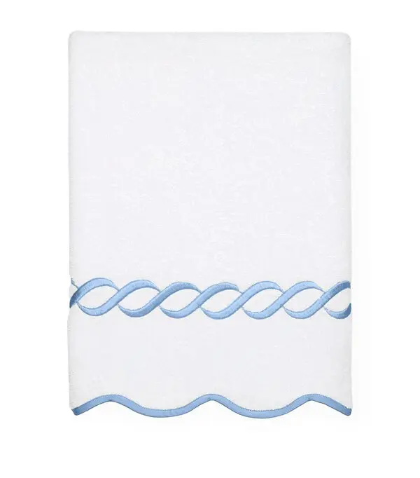 PRATESI Cotton Treccia Hand Towel - Blue