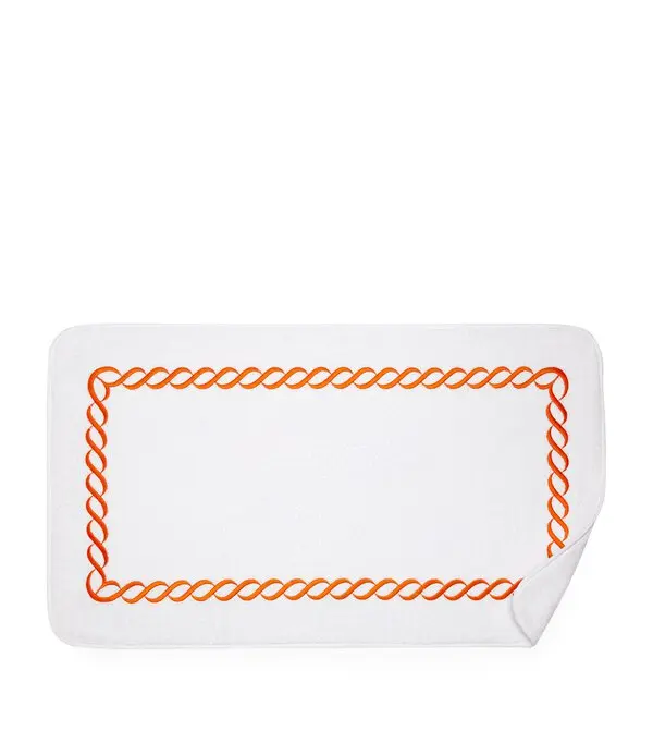 PRATESI Cotton Treccia Bath Mat - Orange