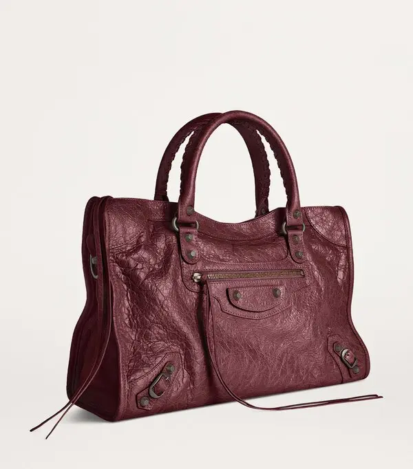 Balenciaga Medium Leather Le City Top-handle Bag - Red
