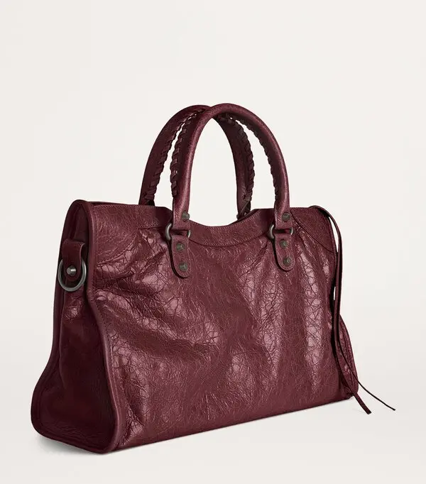 Balenciaga Medium Leather Le City Top-handle Bag - Red