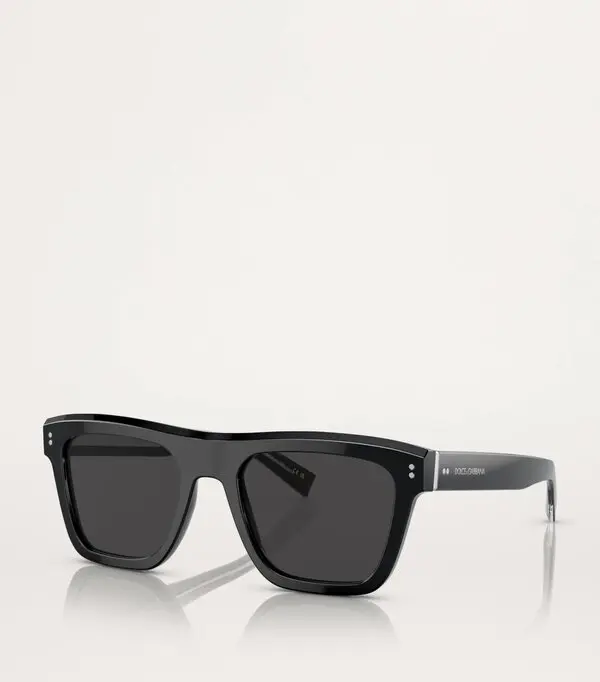 Dolce & Gabbana Acetate Square Domenico Sunglasses - Black