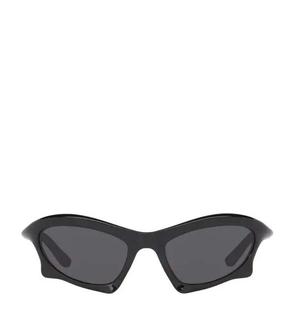 Balenciaga Bat Rectangle Bb0229s Sunglasses - Black