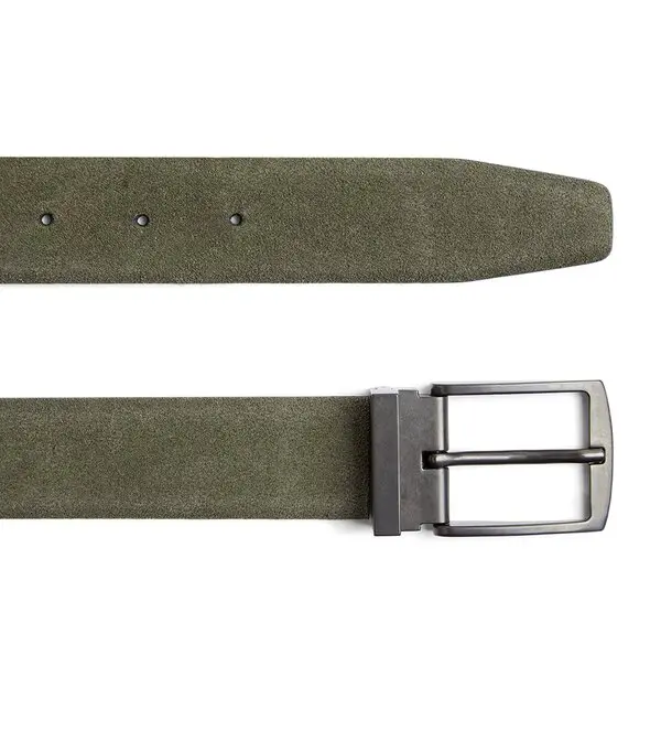 Giorgio Armani Suede Reversible Belt Strap - Green