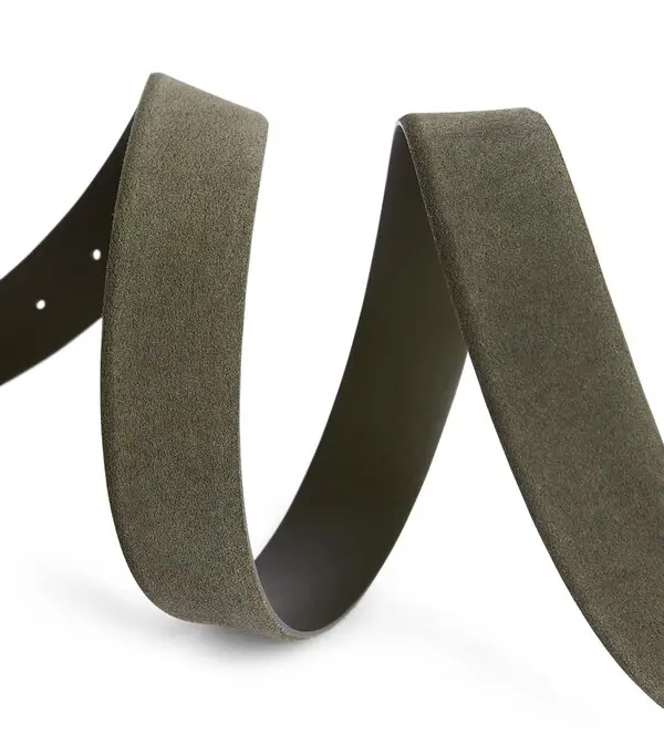 Giorgio Armani Suede Reversible Belt Strap - Green