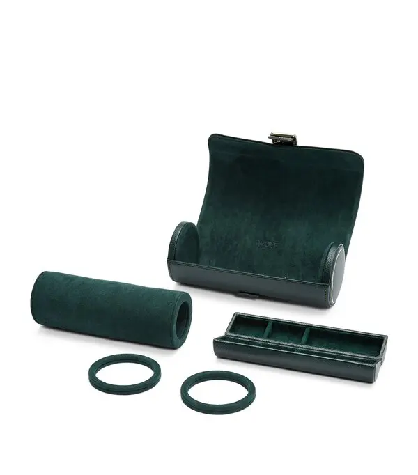 Wolf Vegan Leather Triple Watch Roll