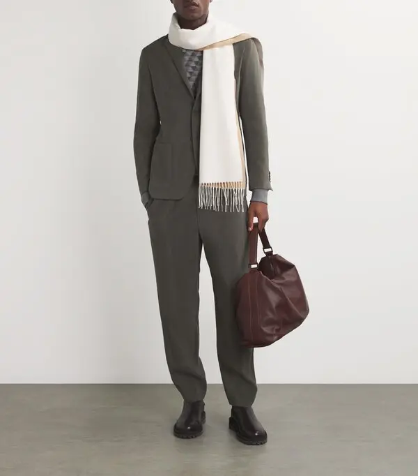 Giorgio Armani Silk-blend Upton Blazer - Grey
