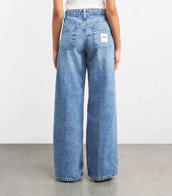 Sandro High-waist Wide-leg Jeans