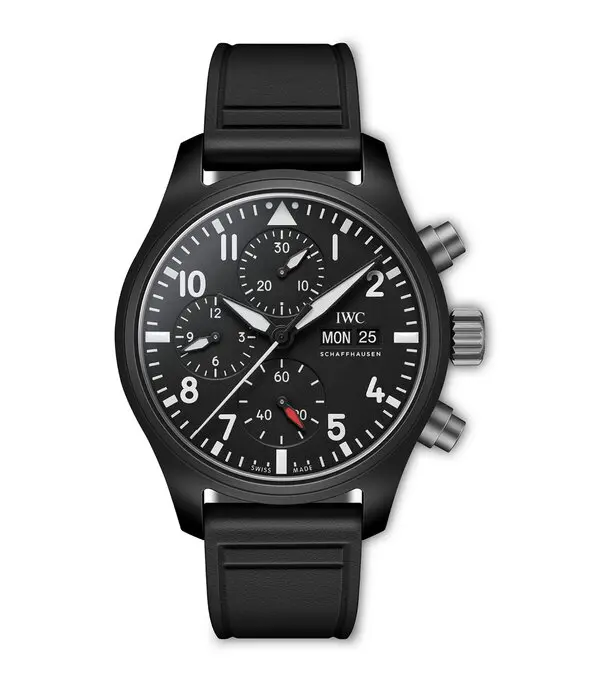 IWC SCHAFFHAUSEN Ceramic Top Gun Pilot Chronograph Watch - Black