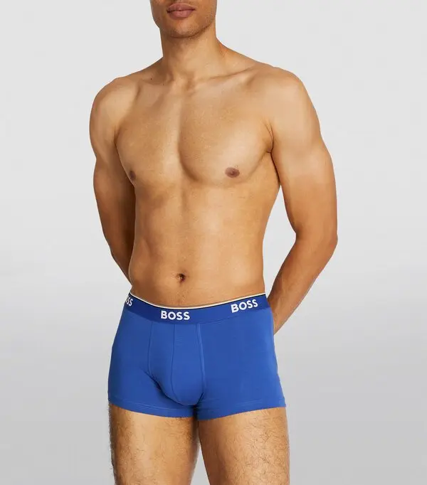 BOSS Stretch-cotton Power Trunks - Blue