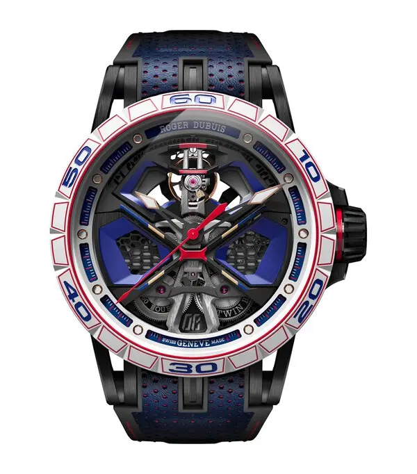 ROGER DUBUIS Titanium Excalibur Spider Huracan Mb Watch - Blue