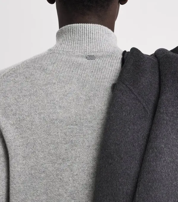 Agnona Cashmere Quarter-zip Sweater - Grey