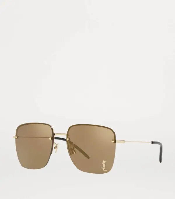 Saint Laurent Metal Square Frame Sunglasses