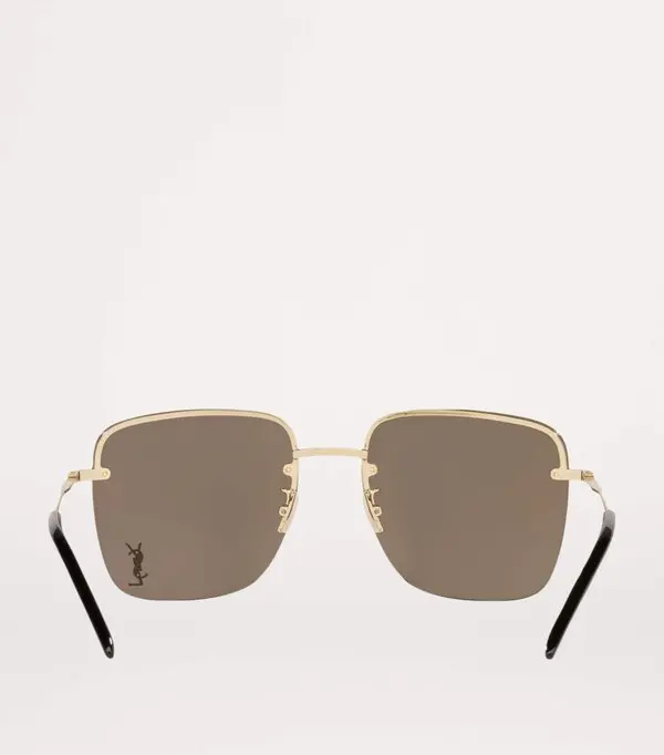 Saint Laurent Metal Square Frame Sunglasses