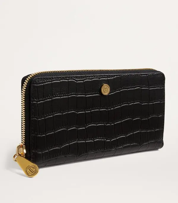 Harrods Croc-embossed Leather Long Wallet