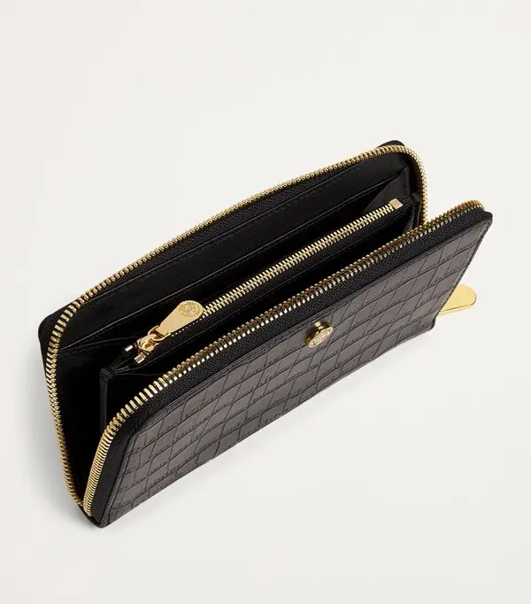 Harrods Croc-embossed Leather Long Wallet
