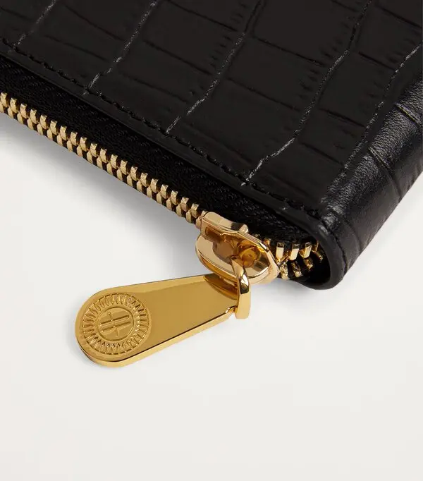 Harrods Croc-embossed Leather Long Wallet