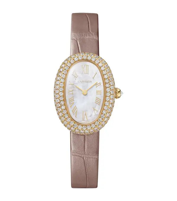 Cartier Small Baignoire Diamond Watch - Gold