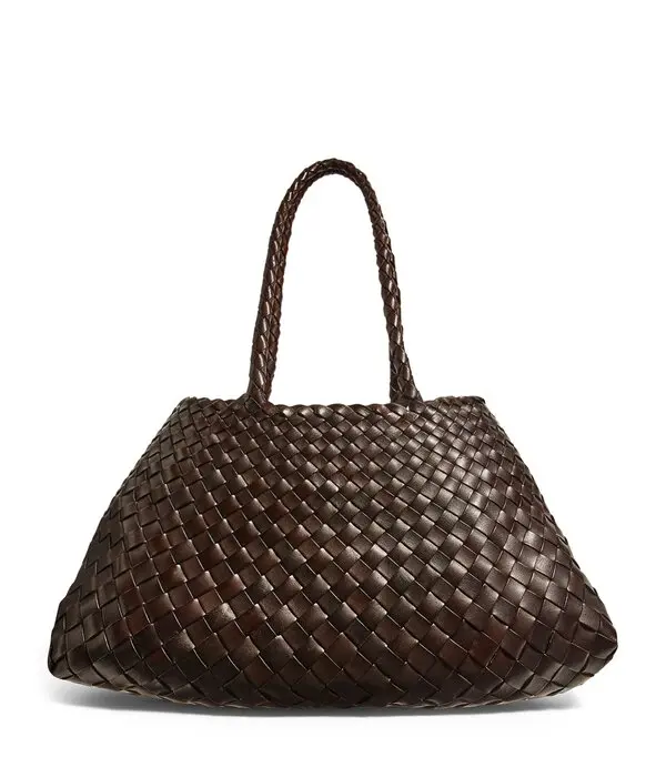 Dragon Diffusion Large Santa Croce Woven Tote Bag - Brown