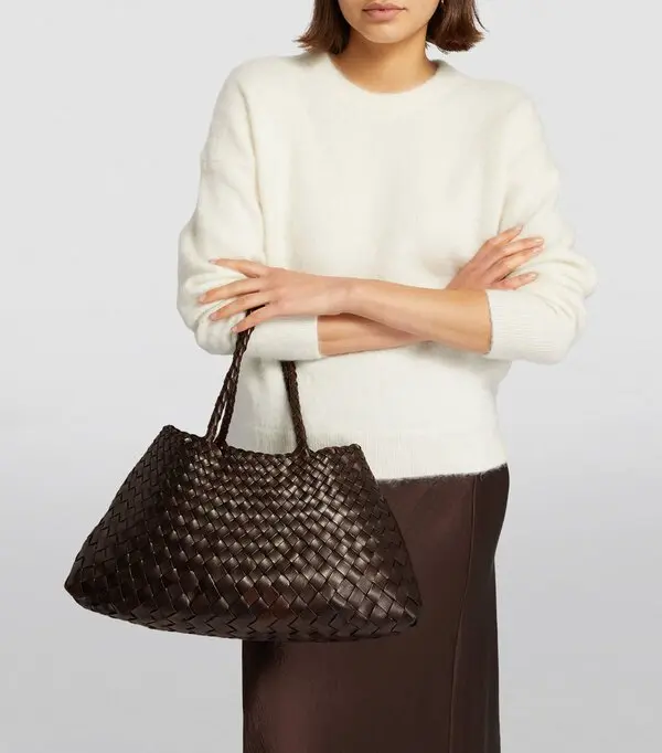 Dragon Diffusion Large Santa Croce Woven Tote Bag - Brown