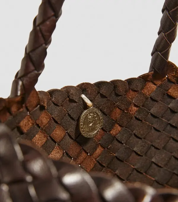 Dragon Diffusion Large Santa Croce Woven Tote Bag - Brown