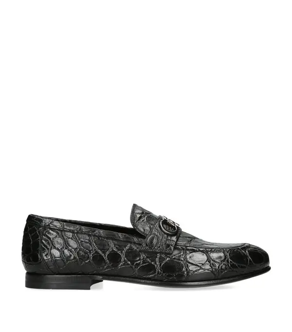 FERRAGAMO Crocodile Leather Loafers
