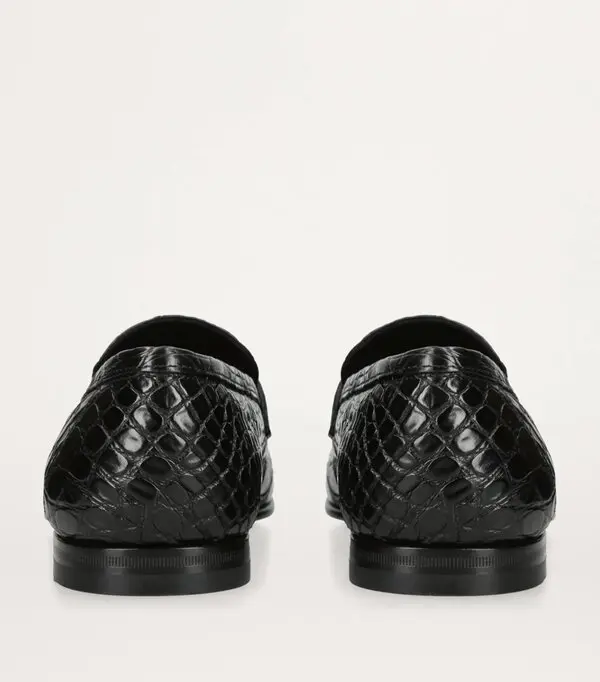 FERRAGAMO Crocodile Leather Loafers