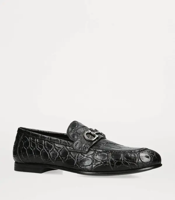 FERRAGAMO Crocodile Leather Loafers
