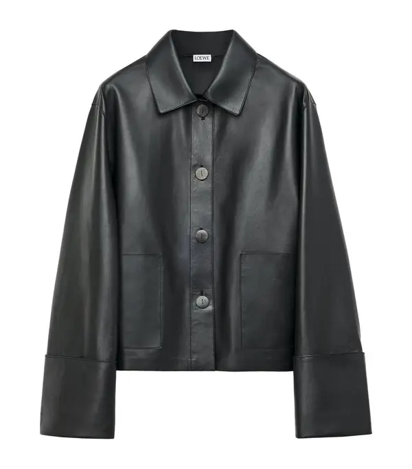 Loewe Leather Collared Jacket