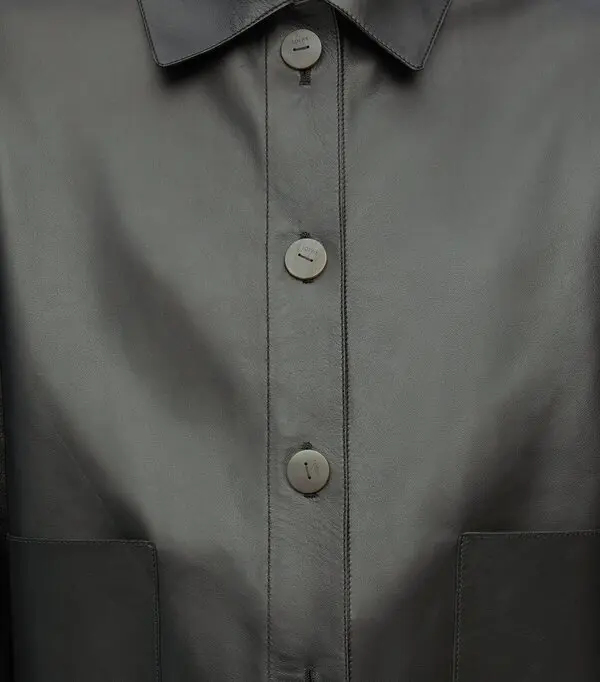 Loewe Leather Collared Jacket
