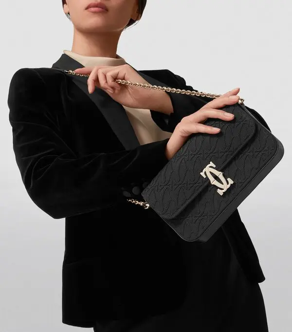 Cartier Leather C De Mini Shoulder Bag - Black
