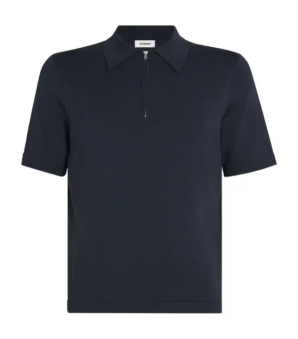 Sandro Half-zip Polo Shirt - Blue
